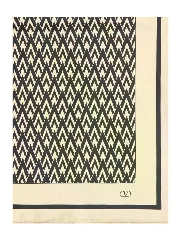 Valentino Garavani Toute La V Print Scarf - Neutrals