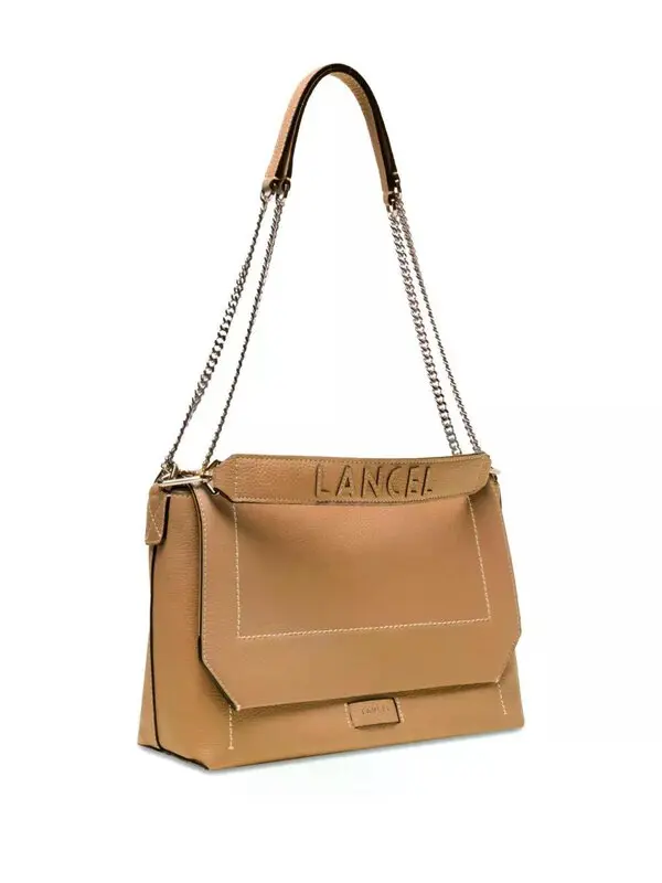 LANCEL Medium Ninon Leather Tote Bag - Brown
