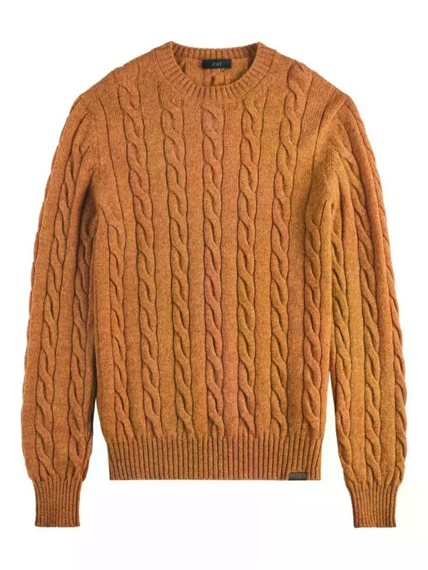 FAY Cable-knit Sweater - Orange