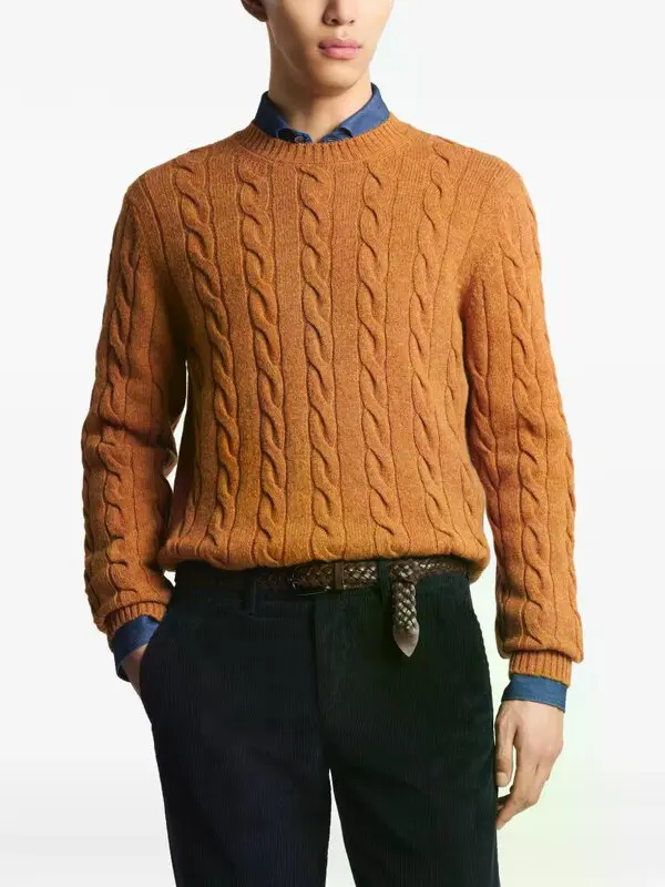 FAY Cable-knit Sweater - Orange
