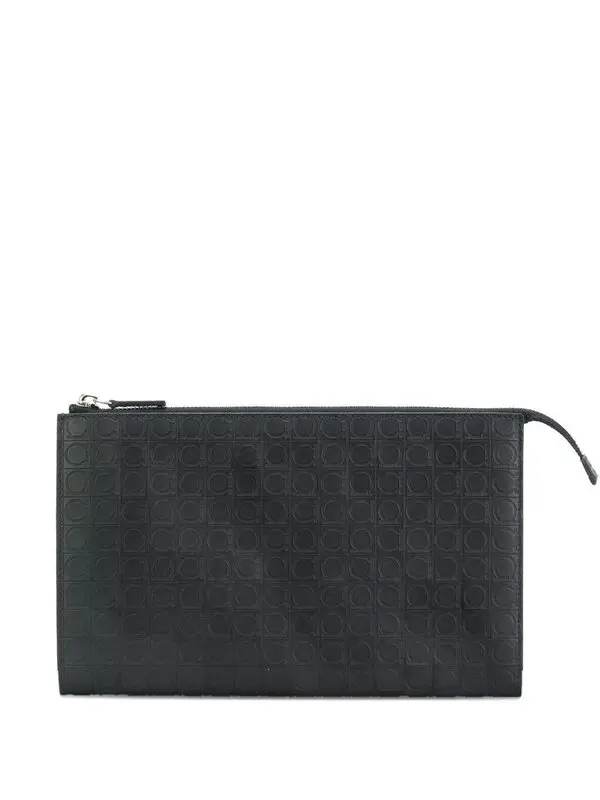 FERRAGAMO Gancini Embossed Clutch