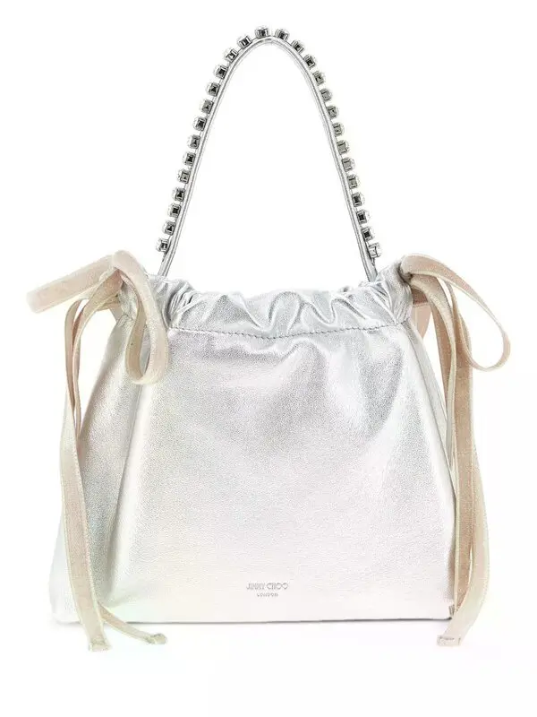 JIMMY CHOO Mini Drawstring Tote Bag - Silver