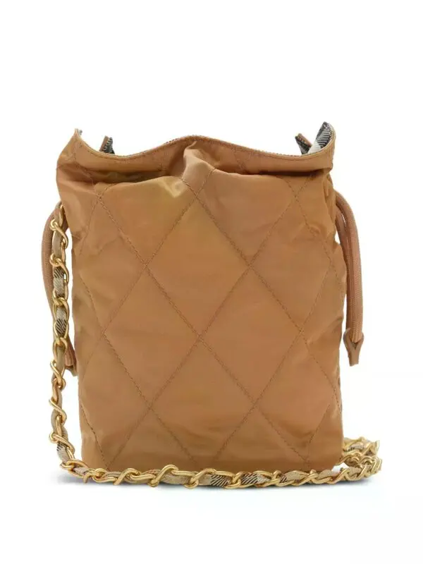 Burberry Horseshoe Mini Bucket Bag - Brown