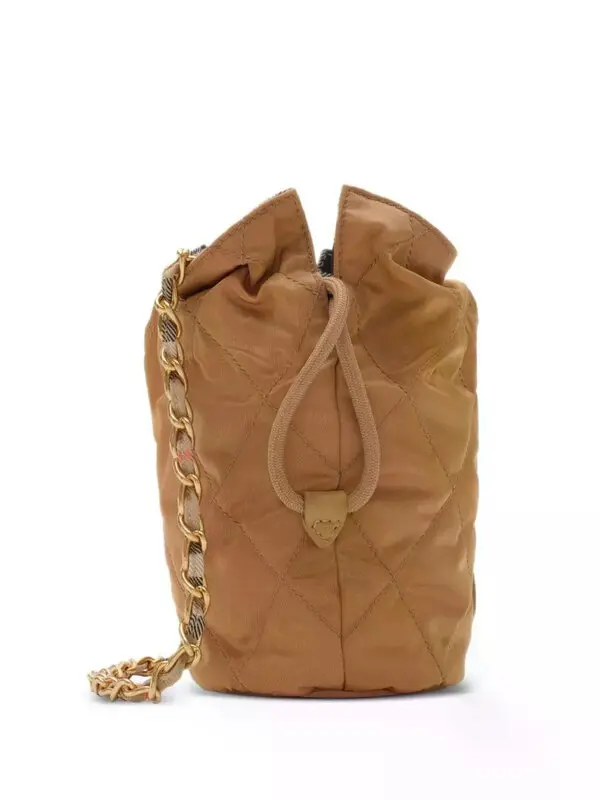 Burberry Horseshoe Mini Bucket Bag - Brown