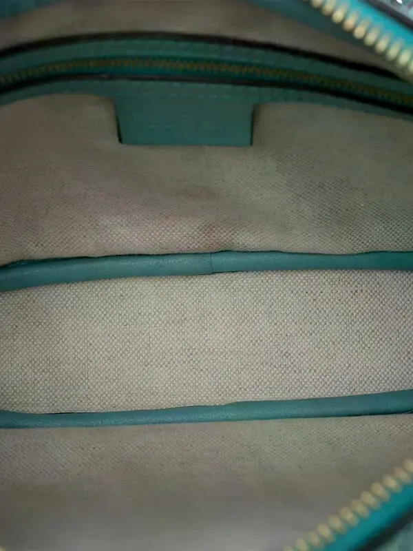 Gucci Gg Star Embossed Leather Crossbody Bag - Blue