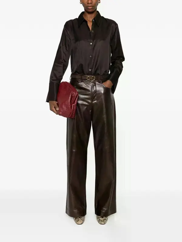 Citizens Of Humanity Camilia Buttoned-cuff Shirt - Brown