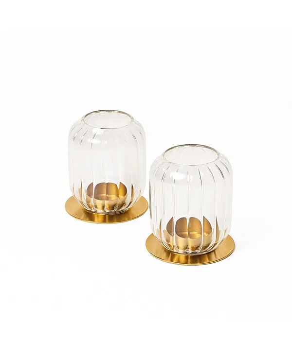 FLECK Kira Glass Lantern Set Of 2