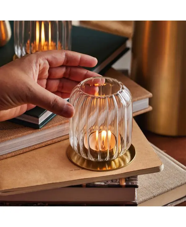 FLECK Kira Glass Lantern Set Of 2