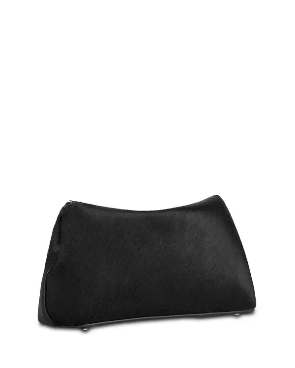 TOTEME T Lock Mini Calf Hair Clutch - Black
