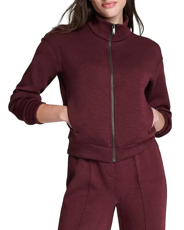 Spanx Airessentials Brushed Zip-up Jacket - Cassis Heather