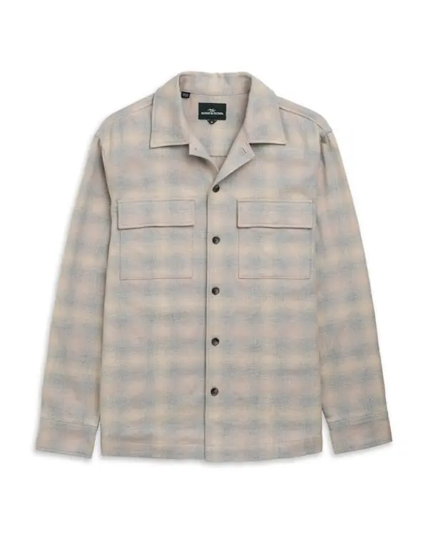 Rodd & Gunn Grey Town Button Front Overshirt - Ash