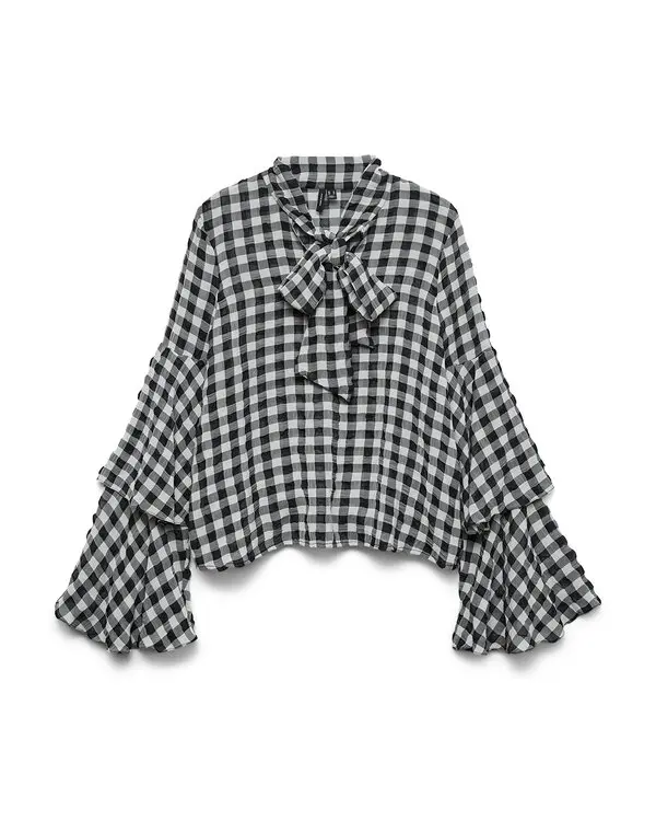 Vero Moda Sia Long Sleeve Flounce Top