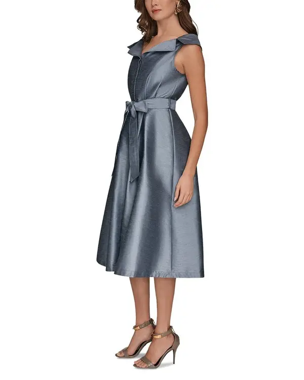 Donna Karan New York Belted Fit-and-flare Dress