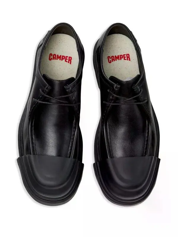 Camper Junction Leather Lace-up Derby Shoes - Black