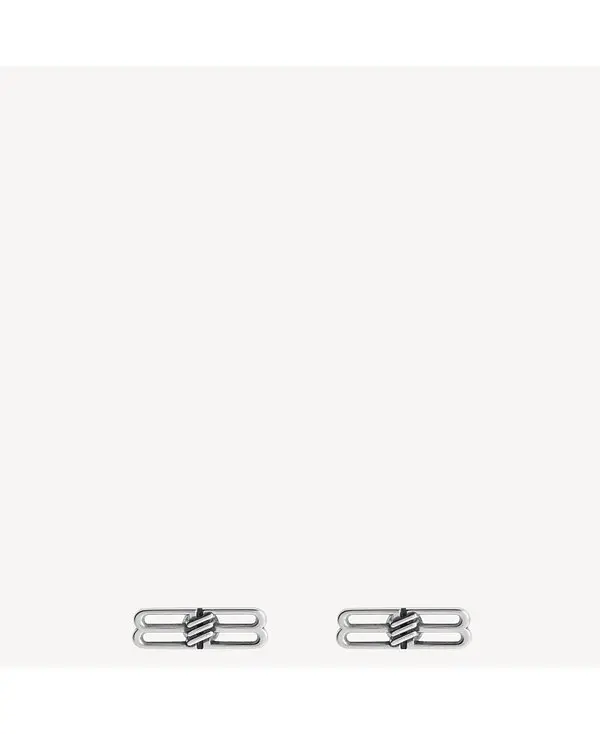 Balenciaga Bb Icon Earrings - Antique Silver