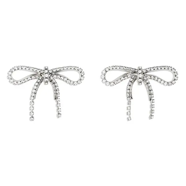 Balenciaga Archive Ribbon Earrings - Silver