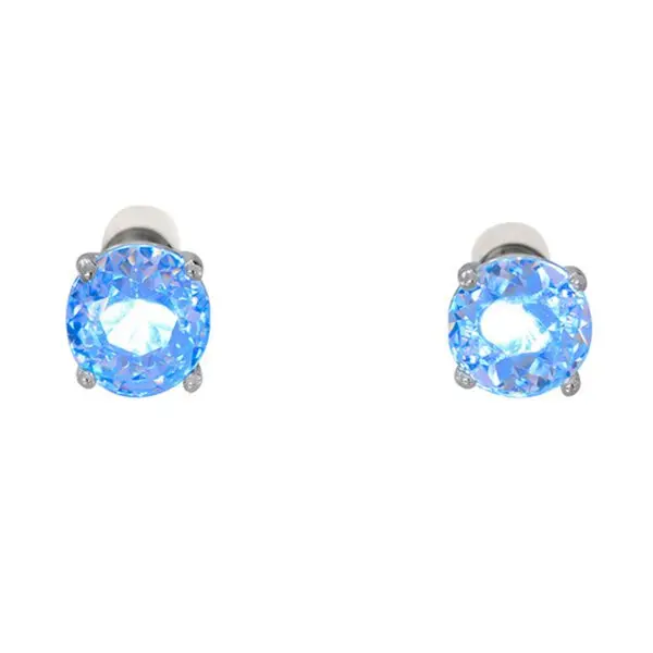 Balenciaga 3am Led Earrings - Blue/silver