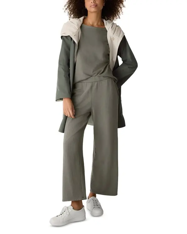 Eileen Fisher Wide Ankle Pants - Bay Leaf