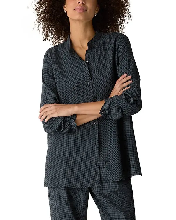 Eileen Fisher Mandarin Collar Top