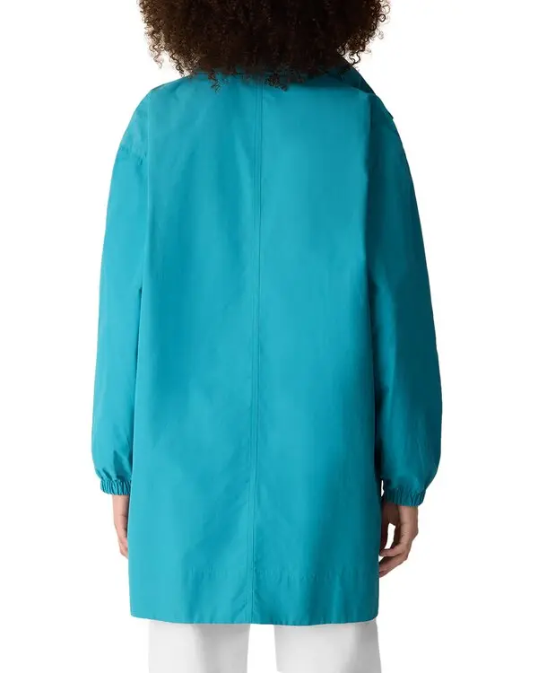 Eileen Fisher Stand Collar Long Coat - River