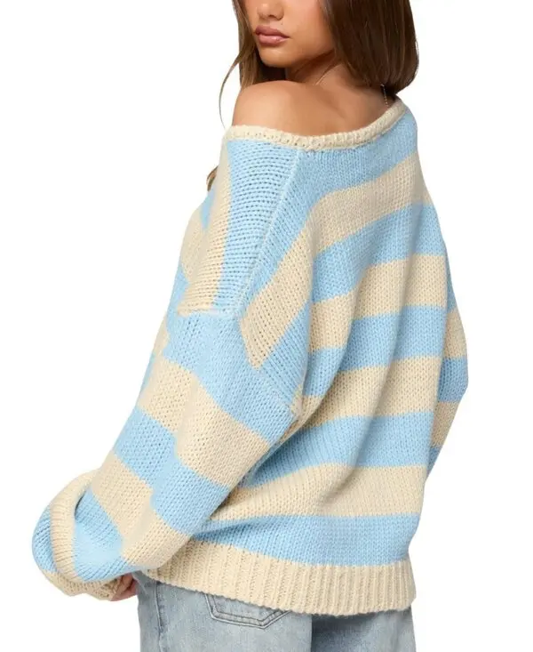 EDIKTED Striped Oversized Sweater