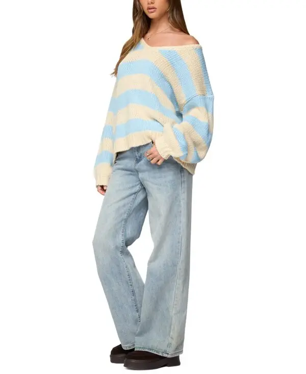 EDIKTED Striped Oversized Sweater