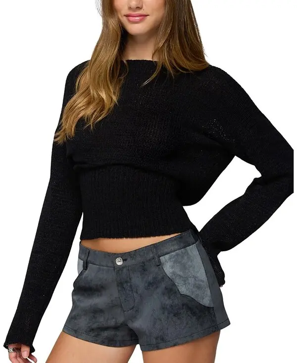 EDIKTED Tezi Boat Neck Knit Top