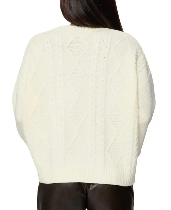 EDIKTED Braided Cable Knit Oversized Sweater