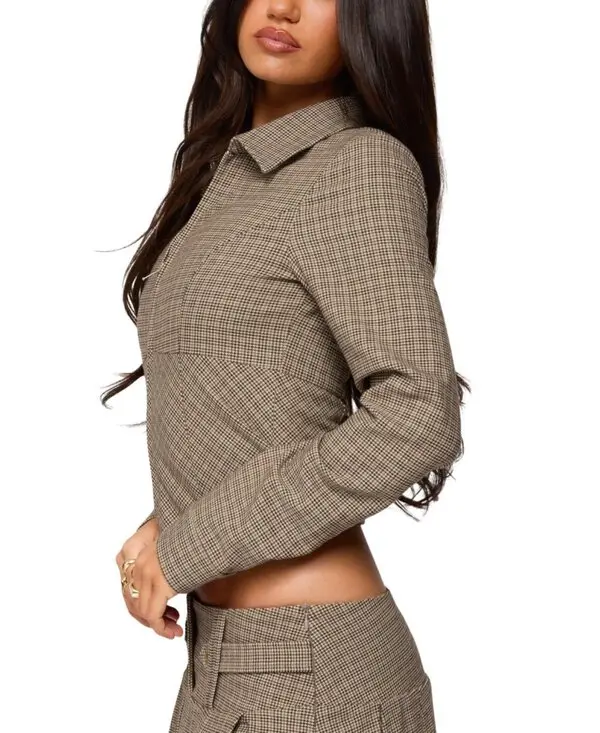 EDIKTED Lockette Plaid Jacket