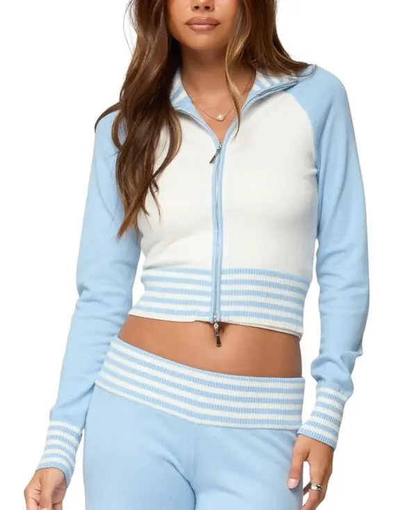 EDIKTED Contrast Stripey Cardigan