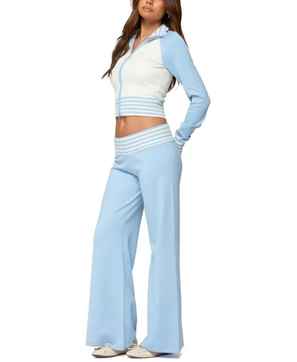 EDIKTED Flared Knit Pants