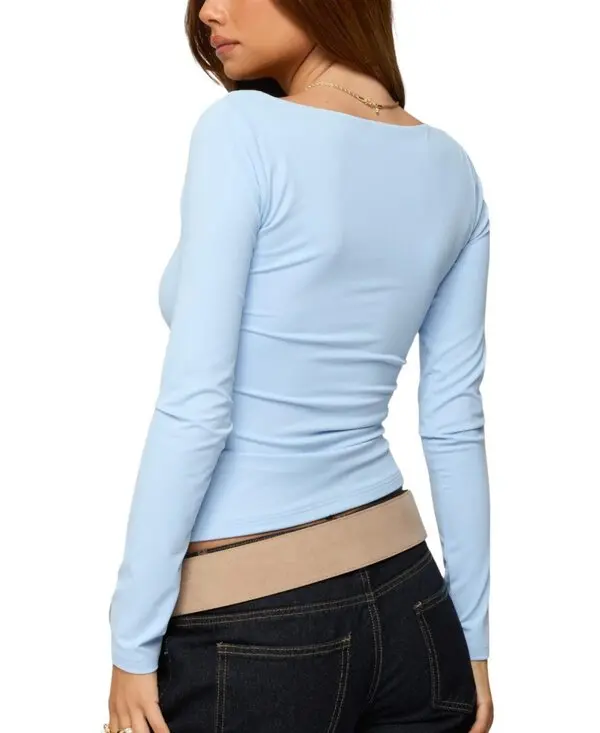EDIKTED Lovie Fitted Square Neck Top