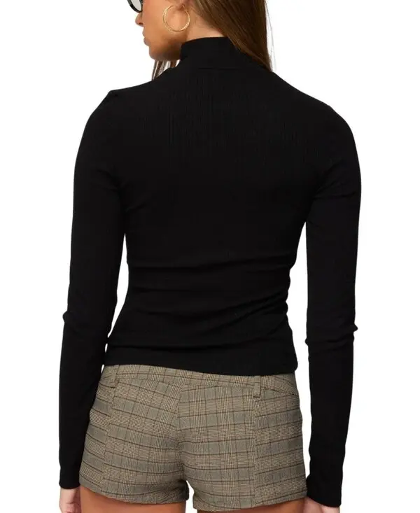 EDIKTED Saskia Fitted Ribbed Turtleneck Top