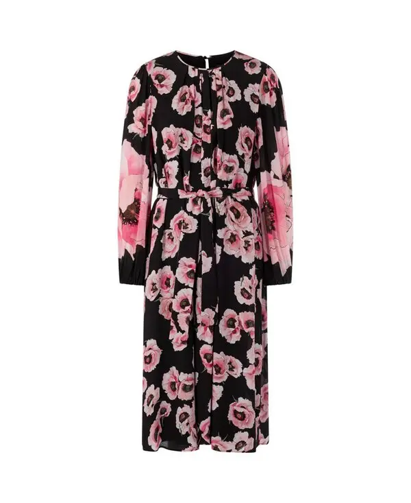 MARC CAIN Floral Print Midi Dress