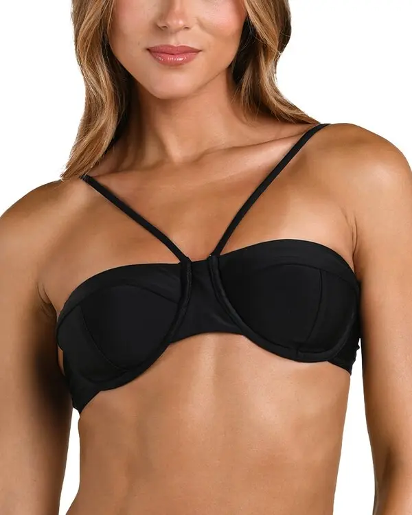 L'Agence Alexandria Bikini Top - Black