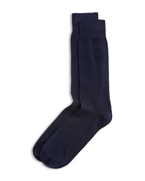 Bloomingdale'S Cotton Blend Crew Socks - Navy
