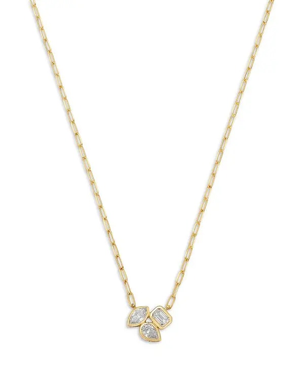 Bloomingdale'S Luxe Collection 14k Lab Grown Diamond Pendant Necklace - Gold