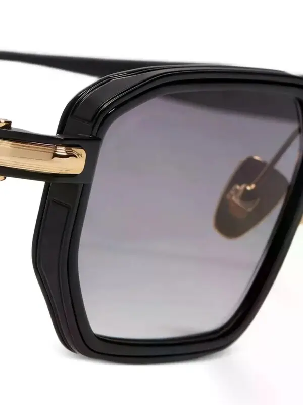 JOHN DALIA Miles Geometric-frame Sunglasses - Black