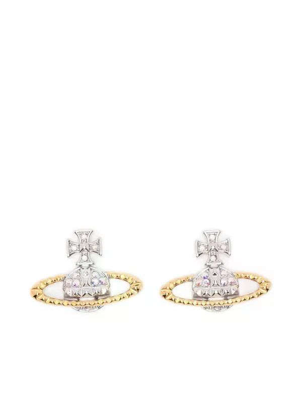 VIVIENNE WESTWOOD Mayfair Crystal Orb Earrings - Silver