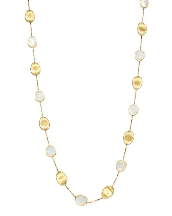 Marco Bicego 18k Yellow Gold Lunaria Mother-of-pearl Necklace - White/gold