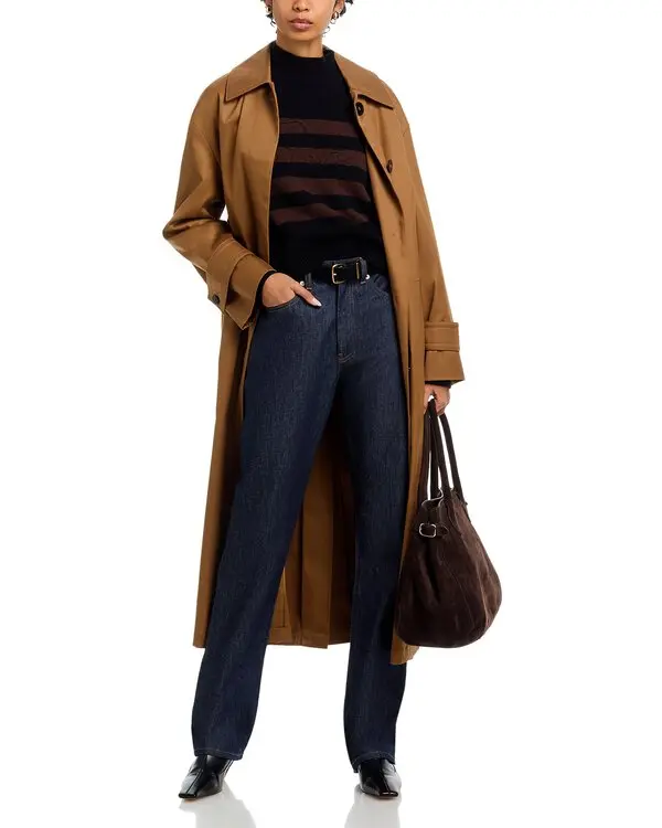 FRAME Striped Cashmere Turtleneck