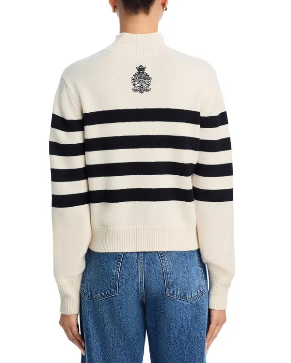 FRAME Striped Cashmere Turtleneck