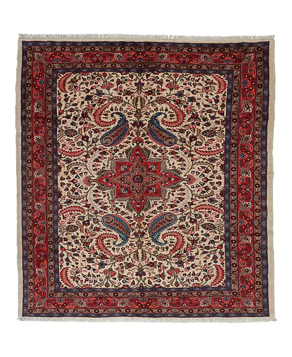 Bloomingdale'S Persian Mehraban Area Rug 7' 0 X 9' 4 - Ivory
