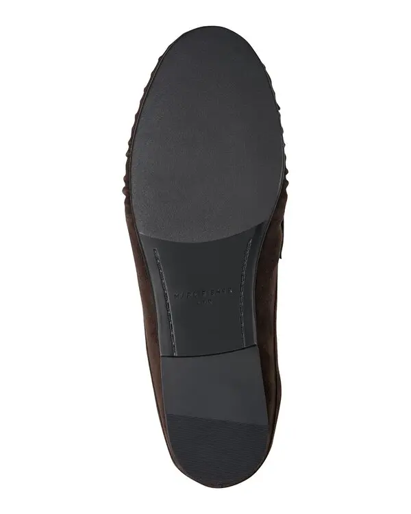 MARC FISHER LTD. Jaynie Leather Mules - Dark Brown