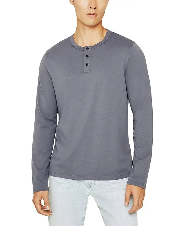 Ag Regular Fit Henley Shirt - Slate Sky