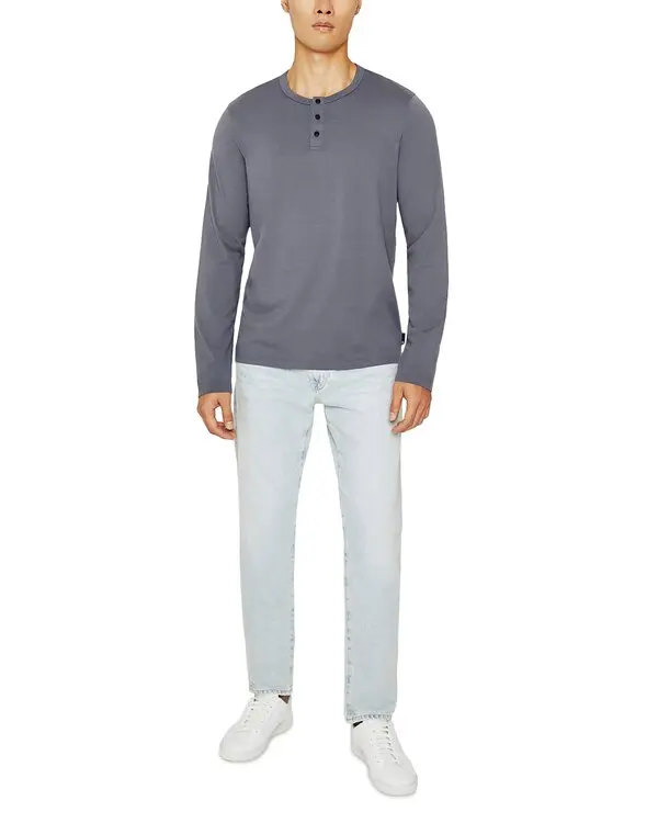 Ag Regular Fit Henley Shirt - Slate Sky