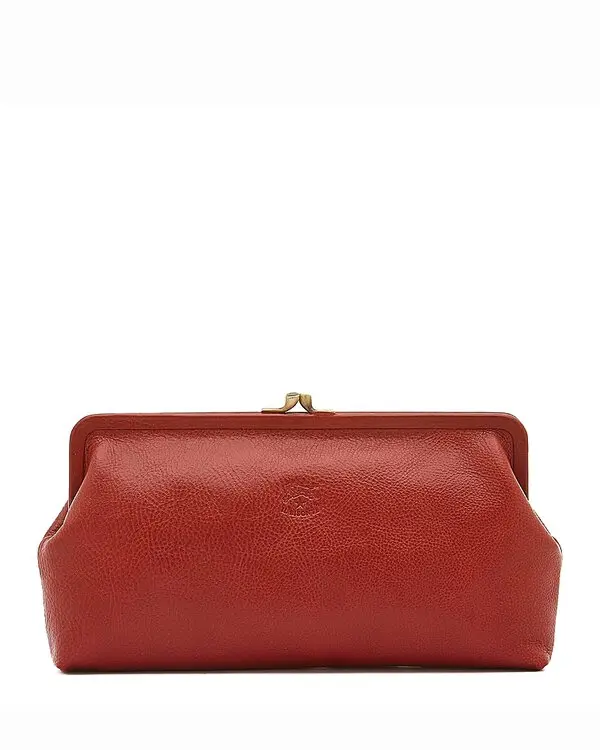 Il Bisonte Manuela Leather Clutch - Red