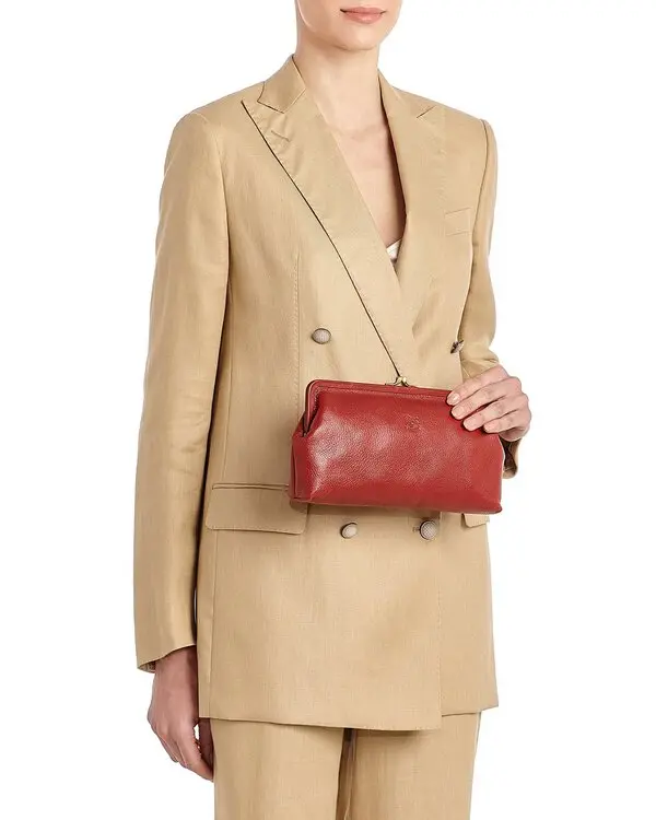 Il Bisonte Manuela Leather Clutch - Red
