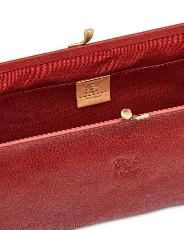 Il Bisonte Manuela Leather Clutch - Red