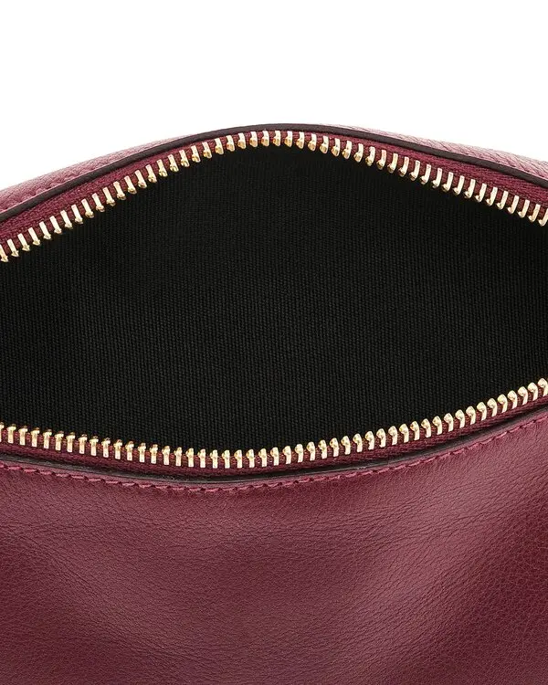 Il Bisonte Oliveta Leather Belt Bag - Black Cherry